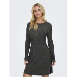 Only Strickkleid in Dark Grey Melange | Gr.: XL