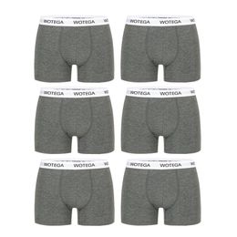 WOTEGA 6er-Set: Boxershorts Joe in D&auml;mmergrau | Gr.: 5XL