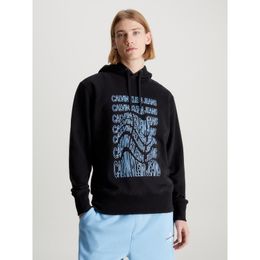 Calvin Klein Jeans Kapuzensweatshirt &raquo;INSTITUTIONAL WARP HOODIE&laquo;, mit Logodruck Ck Black M M Kapuzensweatshirt von Calvin Klein Jeans Menswear