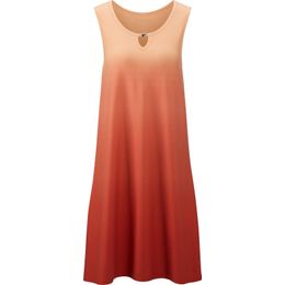 feel good Damen Sommerkleid in A-Linie apricot-terra Gr&ouml;&szlig;e 36/38