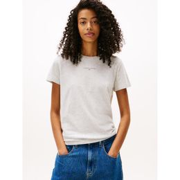 Tommy Jeans Damen Kurzarmshirt &raquo;TJW REG LINEAR SS TEE&laquo; grau S (36)