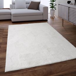 Fellteppich Paco Home "Kunstfell Soft 380", wei&szlig;, B:60cm H:14mm L:90cm, Polyester, Teppiche, Fellteppich, Langflor, Kuschelteppich - besonders weich, Uni-Farben