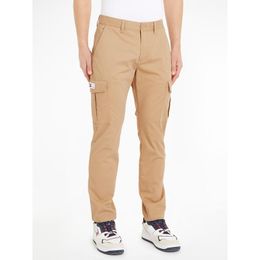 Tommy Jeans Cargohose &raquo;TJM AUSTIN CARGO&laquo; mit Logodetails Tawny Sand 33 - L&auml;nge 32 L&auml;nge 32 33 Hose von Tommy Jeans