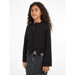 Calvin Klein Jeans Cardigan &raquo;MONOGRAM LOGO CARDIGAN&laquo; f&uuml;r Kinder bis 16 Jahre Ck Black 16 (176) 16 (176) Strickjacke von Calvin Klein Kids f&uuml;r M&auml;dchen