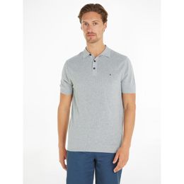Tommy Hilfiger Poloshirt &raquo;CHAIN RIDGE STRUCTURE SS POLO&laquo; mit Logostickerei auf der Brust light grey XL XL Poloshirt von Tommy Hilfiger