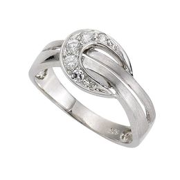 ZEEme Fingerring &raquo;925 Sterling Silber Zirkonia wei&szlig;&laquo; wei&szlig; 056 (17,8) Sehr edles Erscheinungsbild