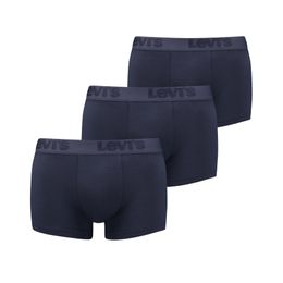 Levi's Trunk LEVI'S "LEVIS MEN PREMIUM TRUNK 3P", Damen, Gr. L, blau (navy), Jersey, Obermaterial: 95% Baumwolle, 5% Elasthan, bedruckt, unifarben, eng, Unterhosen, mit verst&auml;rktem Frontbereich