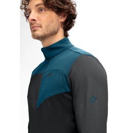 Maier Sports Herren Rollkragenpullover &raquo;Felian&laquo; Herren Midlayer, pflegeleichtes Half-Zip Fleece, Regular Fit schwarz 56