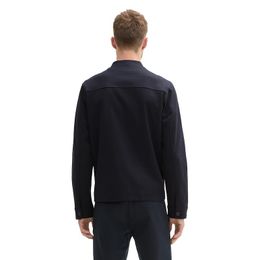 Tom Tailor Herren Tom Tailor Bomberjacke ohne Kapuze mit Piqu&eacute; Struktur blau S