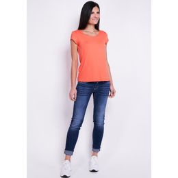 Seidel Moden Damen T-Shirt mit Kappen&auml;rmel, MADE IN GERMANY orange 52