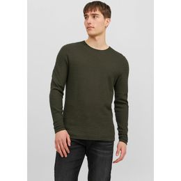Jack & Jones JACK & JONES Rundhalspullover &raquo;JPRBLUMIGUEL KNIT CREW NECK NOOS&laquo; Grape Leaf M M Hochwertiger Strick f&uuml;r den Alltag