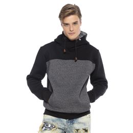 Cipo & Baxx Kapuzenpullover CIPO & BAXX "Sweatshirts", Herren, Gr. S, schwarz, 70% Baumwolle, 30% Polyester, unifarben, regular fit, Pullover Kapuzenpullover, im Kontrast-Look