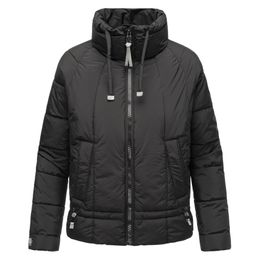 Steppjacke Navahoo "Luftzauber 14", Damen, Gr. S (36), schwarz, Obermaterial: 100% Polyester; Innenfutter: 100% Polyester; &Auml;rmelfutter: 100% Polyester; Wattierung: 100% Polyester, oversize h&uuml;ftlang, hoch geschlossener Ausschnitt, &Auml;rmel ohne &Auml;rmelschlitz normaler Saum, Jacken Steppjacke, Gesteppte Damen &Uuml;bergangsjacke