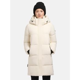 Steppmantel Khujo "Haya Matt-YM", Damen, Gr. M (38), wei&szlig;, Obermaterial: 100% Polyester. Futter: 100% Nylon. Wattierung: 100% Polyester, Basic, gerade ca. Mitte Oberschenkel, hoch geschlossener Ausschnitt, &Auml;rmel ohne &Auml;rmelschlitz normaler Saum, M&auml;ntel Steppmantel, Warmer gesteppter Damen Kurzmantel