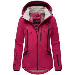 Softshelljacke Marikoo "Mount-Cho-Oyu", Damen, Gr. S, pink (fuchsia), Obermaterial: 95% Polyester, 5% Elasthan; Futter: 100% Polyester; &Auml;rmelfutter: 100% Polyester, Jacken Softshelljacke, mit abnehmbarer Kapuze