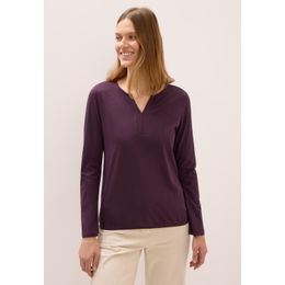 Tunikashirt Cecil, Damen, Gr. S (38), rot (eggplant rot), Web, 100% Baumwolle, unifarben, normal normal, Rundhals, elastischer Bund, Shirts, aus reiner Baumwolle