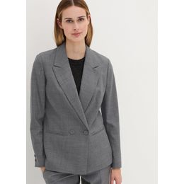 bonprix Doppelreihiger Wollblazer, grau