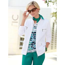 Shirtjacke Casual Looks "Shirtjacke", Damen, Gr. 40, wei&szlig;, 100% Baumwolle, unifarben, ohne Ausschnitt, Shirts Shirtjacke