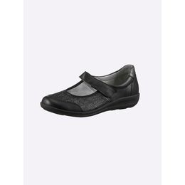 Klettschuh Casual Looks, Damen, Gr. 38, schwarz, Veloursleder, Schuhe Klettschuh