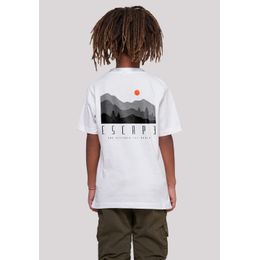 T-Shirt F4NT4STIC "Escape Discover the World Forest Landscape", M&auml;dchen, Gr. 122/128, wei&szlig;, Obermaterial: 100% Baumwolle, regular fit, Rundhals, ohne B&uuml;ndchen, Shirts T-Shirt, Discover the World