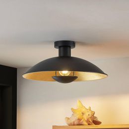 LINDBY Deckenlampe Narisara, &Oslash; 40 cm, E27, schwarz-gold