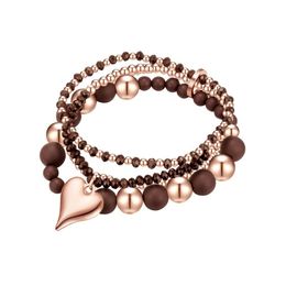 Lulu & Jane Lulu & Jane Armband Damen Gr&ouml;&szlig;e One Size braun / rosegold
