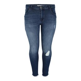Only Carmakoma Jeans 'Willy' Damen Gr&ouml;&szlig;e 34 Gro&szlig;e Gr&ouml;&szlig;en blue denim / hellbraun