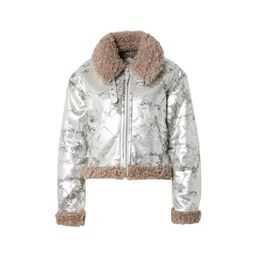 MONKI Jacke Damen Gr&ouml;&szlig;e M taupe / silber