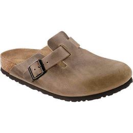 Birkenstock Boston Sandalen Damen - braun - Gr. 40 - Nubukleder