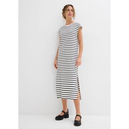bonprix Jerseykleid aus reiner Baumwolle, wei&szlig;, 100% Baumwolle