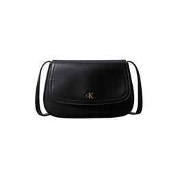 Calvin Klein Damen Umh&auml;ngetasche "CK FLAP CAMERA BAG"schwarz, Lederimitat, unifarben, Taschen, Damen Schultertasche, Abendtasche mit CK-Logo