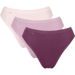 Tai-Slip Sloggi "Basic+", Damen, Gr. 38, bunt (multiple colours 13), Single Jersey, Obermaterial: 95% Baumwolle, 5% Elasthan, unifarben, k&ouml;rpernah, Unterhosen, perfekter Sitz, hoher Beinausschnitt, glatte N&auml;hte