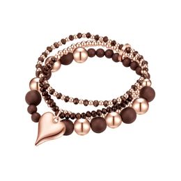 Lulu & Jane Lulu & Jane Armband Damen Gr&ouml;&szlig;e One Size braun / rosegold