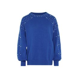 Nascita Pullover Damen Gr&ouml;&szlig;e M/L blau / perlwei&szlig;