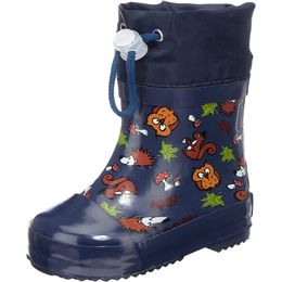 Playshoes Gummistiefel Jungen Gr&ouml;&szlig;e 23 dunkelblau / karamell / hellgr&uuml;n / mischfarben / wei&szlig;