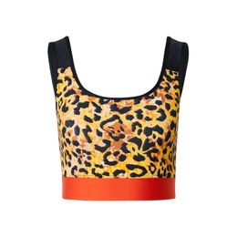 Just Cavalli Top 'LYCRA' Damen Gr&ouml;&szlig;e XS braun / gelb / kirschrot / schwarz