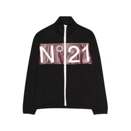 N&deg; 21 N&deg;21 Sweatjacke Jungen Gr&ouml;&szlig;e 140 burgunder / schwarz / wei&szlig;