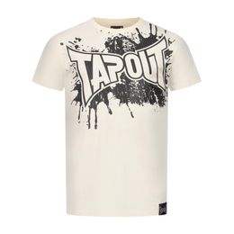 Tapout T-Shirt 'Splashed' Herren Gr&ouml;&szlig;e S creme / schwarz