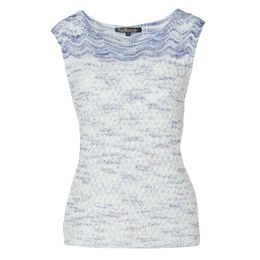 Koroshi Stricktop Damen Gr&ouml;&szlig;e L navy / hellblau / offwhite