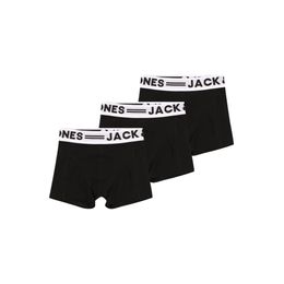 Jack & Jones Mini Boxershorts Jungen Gr&ouml;&szlig;e 128 schwarz / wei&szlig;