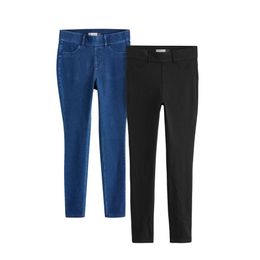 next Jeggings Damen Gr&ouml;&szlig;e 27/28 blau / schwarz