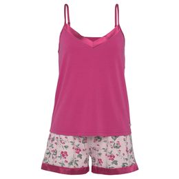 Lascana Shorty Damen Gr&ouml;&szlig;e M gr&uuml;n / pink / puder Winterkleid