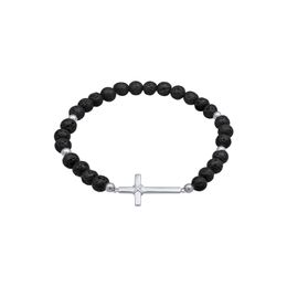 Kuzzoi Armband Herren Gr&ouml;&szlig;e 19 schwarz / silber