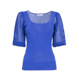 Influencer Pullover Damen Gr&ouml;&szlig;e S royalblau