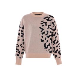 FENIA Pullover Damen Gr&ouml;&szlig;e XS/S beige / schwarz