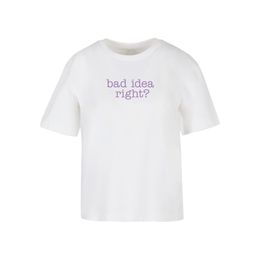 Miss Tee T-Shirt 'Bad Idea' Damen Gr&ouml;&szlig;e XS lavendel / wei&szlig;