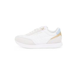 Tommy Hilfiger Sneaker 'Essential' Damen Gr&ouml;&szlig;e 38 ecru / himmelblau / gold / wei&szlig;