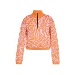Swirly Pullover Damen Gr&ouml;&szlig;e S orange / rosa / schwarz
