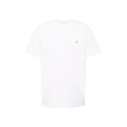 Carhartt Work In Progress Carhartt Wip T-Shirt 'Chase' Herren Gr&ouml;&szlig;e M goldgelb / wei&szlig;