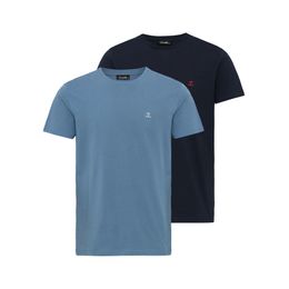 Cool Hill Shirt Herren Gr&ouml;&szlig;e S blau / blutrot / wei&szlig;